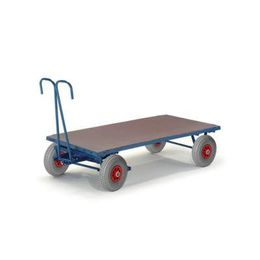 ROLLCART Handpritschenwagen, f&uuml;r den Innenbereich, ohne Bordw&auml;nde, 1600 x 800 mm, Luftreifen