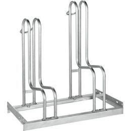 B&uuml;gelparker, 1-seitig, f&uuml;r Reifen bis B 55 mm, B 700 x T 1850 x H 740 mm, Stahl feuerverzinkt, 2 Einstellpl&auml;tze, zerlegt
