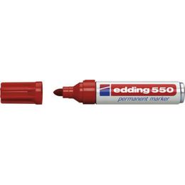 Edding 550 Permanent Marker, Rundspitze 3-4 mm, rot, 1 St&uuml;ck