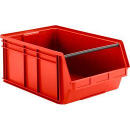 Sch&auml;fer Shop Sichtlagerkasten mit Tragestab SSI Sch&auml;fer LF 743 Polypropylen, L 715 x B 470 x H 300 mm, 74 l, rot