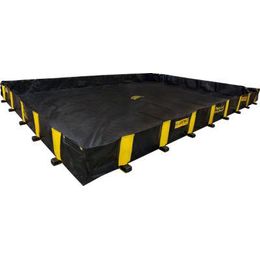Justrite Leckage Faltwanne, befahrbar, L 6100 x B 4900 x H 305 mm, bis 9047 L, schwarz