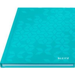 Notizbuch Leitz WOW, DIN A5, 80 linierte Blatt, Hardcover-Einband, FSC&reg;-zertifiziert, eisblau