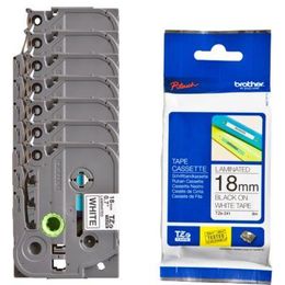Sparset Schriftbandkassetten Brother TZe-241, selbstklebend, L 8 m x B 18 mm, wei&szlig;/schwarz, 6 + 1 GRATIS
