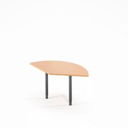 Ansatztisch Ergo-T 2.0, 135&deg; Winkel, Quadratrohrfu&szlig;, B 800 x T 800 x H 718-898 mm, Buche/anthrazit