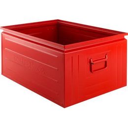 Sch&auml;fer Shop Sch&auml;fer Shop Select Stapelbox, 83 l, 250 kg, L 658 x B 459 x H 300 mm, Stahl, RAL 3000 (feuerrot)