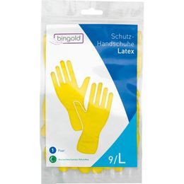 Schutzhandschuhe BINGOLD, Mehrweg, puderfrei, Latex, gelb, Gr&ouml;&szlig;e L, 1 Paar