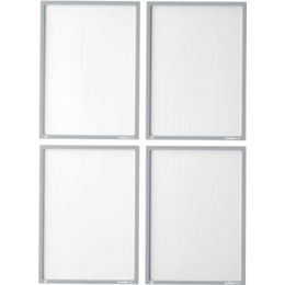 Sch&auml;fer Shop Sch&auml;fer Shop Select Magnetrahmen Recycling, f&uuml;r A4-Dokumente, UV-best&auml;ndige aus bis zu 85% recycelter PET-Folie, grau, 4 St&uuml;ck