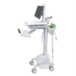 Mobiler Visitenwagen Ergotron® StyleView SV42, bis 14,1 kg, für Bildschirme bis 24″, Arbeitsfläche B 568 x T 502 mm, feststellbare Rollen, höhenverstellbar