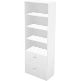 Sch&auml;fer Shop Sch&auml;fer Shop Genius Regal-H&auml;ngeregisterschrank-Kombination TETRIS WALL, B 800 x T 440 x H 2250 mm, wei&szlig;