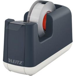 Leitz&reg; Tischabroller f&uuml;r Klebefilm Cosy, f&uuml;r Rollen mit L 33 m x B 19 mm, F&uuml;&szlig;e, inkl. Klebefilmrolle, Kunststoff, grau