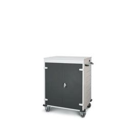 Laptopwagen mit Ladefunktion, 2-Punkt-Verriegelung, Feststellbremse, 16 F&auml;cher, B 920 x T 500 x H 1060, anthrazit