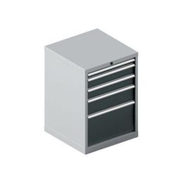 Sch&auml;fer Shop Sch&auml;fer Shop Pure Schubladenschrank 27-27, 5 Sch&uuml;be, bis 75 kg, B 564 x T 572 x H 800 mm, anthrazitgrau/wei&szlig;aluminium