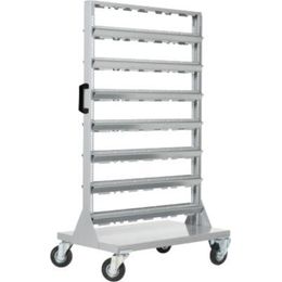 Kleinteilemagazin Sch&auml;fer Shop Select, fahrbar, 4 Rollen, ohne Sichtk&auml;sten, H 1450 x B 825 x T 550 mm, Stahl, anthrazitgrau RAL 7016