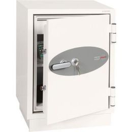 Phoenix Feuerschutzschrank FS 0441, Schl&uuml;sselschloss, B 500 x T 500 x H 640 mm, Stahl, signalwei&szlig; RAL 9003