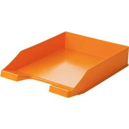 Ablagekorb HAN Klassik, f&uuml;r Format A4/C4, mit Beschriftungsfeld, stapelbar, B 255 x T 348 x H 65 mm, Kunststoff, orange, 10 St&uuml;ck