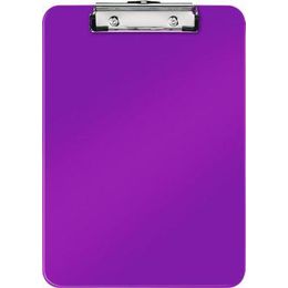 Leitz&reg; Klemmbrett WOW 3971, DIN A4, Polystyrol, mit Aufh&auml;nge&ouml;se, violett