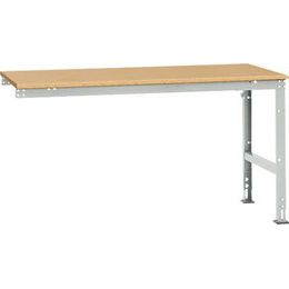 Manuflex Ansatztisch UNIVERSAL Standard, Tischplatte Multiplex, 1750x1000, lichtgrau