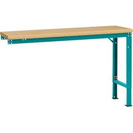 Manuflex Ansatztisch UNIVERSAL Spezial, 1500 x 800 mm, Multiplex natur, wasserblau