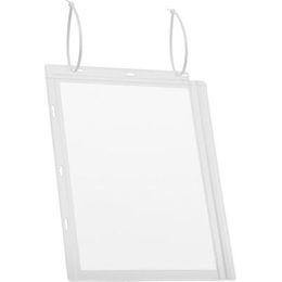 Plakattasche Durable, A4 Hoch- & Querformat, 2-seitig, f&uuml;r bis zu 2 Blatt, Kabelbinder, wasserdicht, B 262 x T 0,6 x H 340 mm, transparent, 5 St&uuml;ck
