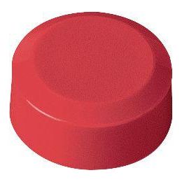 Rundmagnete Maul, Kunststoff & Metall, Feinstruktur, Haftkraft 170 g, &oslash; 15 x 7,5 mm, rot, 20 St&uuml;ck