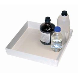 Wannenboden Standard f&uuml;r ASECOS Sicherheitsschr&auml;nke der Q30, Q90, S90 & K90 Serie, Stahlblech, lichtgrau, B 442 x T 457 x H 70 mm, 11,5 l, bis 150 kg