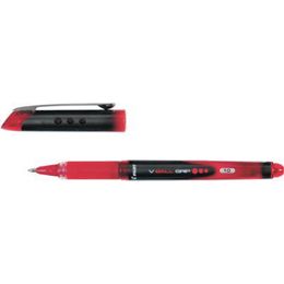 Pi.lot PILOT Tintenroller V-Ball Grip, rot, Strichst&auml;rke 0,6 mm, 12 St&uuml;ck