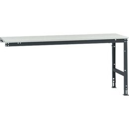 Manuflex Ansatztisch UNIVERSAL Standard, 2000 x 800 mm, Kunststoff lichtgrau, anthrazit
