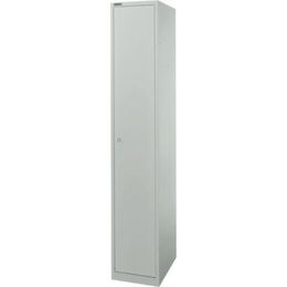 Sch&auml;fer Shop Sch&auml;fer Shop Select Garderobenschrank, 1 Abteil mit B 350 mm, 5 F&auml;cher mit 4 Fachb&ouml;den, abschlie&szlig;bar, lichtgrau/lichtgrau