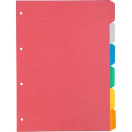 Sch&auml;fer Shop Kartonregister Sch&auml;fer Shop Select, 1er Pack, 4-fach Lochung, 160 g/qm Recyclingkarton, 6-teilig