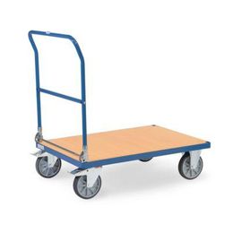Fetra&reg; Klappwagen, Ladefl&auml;che Holzwerkstoff, je 2 Lenk- & Bockrollen, 1000 x 700 mm