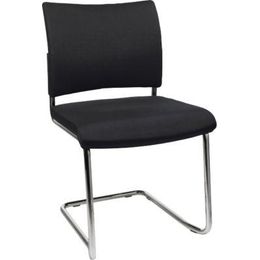 Topstar Freischwinger SEAT POINT, Polster, ohne Armlehnen, stapelbar, im 2er-Set, schwarz