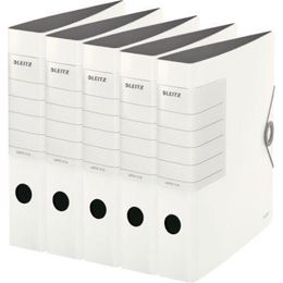 Leitz&reg; Qualit&auml;tsordner SOLID, DIN A4, R&uuml;ckenbreite 62 mm, 5 St&uuml;ck, wei&szlig;