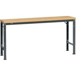 Manuflex Grundtisch UNIVERSAL Spezial, 1750 x 800 mm, Multiplex natur, anthrazit