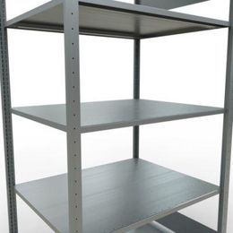SCHULTE LAGERTECHNIK Fachbodenregal MULTIplus150, Steck-Grundregal, B 1000 x T 800 x H 2000 mm, 5 Ebenen, bis 1300 kg, verzinkt