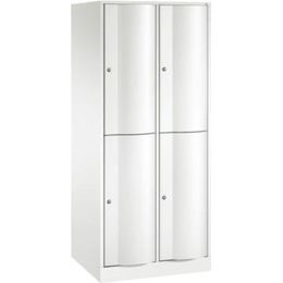 C+P Garderobenspind Resisto, 2 Abteile, 4 F&auml;cher, B 772 x T 640 x H 1950 mm, Verkehrswei&szlig;