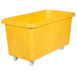 Rechteckbeh&auml;lter, Kunststoff, fahrbar, 450 l, gelb
