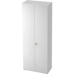 Garderobenschrank Topas Line, 6 Ordnerh&ouml;hen, abschlie&szlig;bar, B 800 x T 420 x H 2156 mm, wei&szlig;
