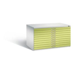 Planschrank aus Stahl, f&uuml;r Formate bis DIN A0, 10 Schubladen