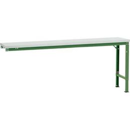 Manuflex Ansatztisch UNIVERSAL Spezial, 2000 x 800 mm, Melamin lichtgrau, resedagr&uuml;n