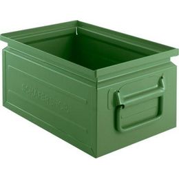 Sch&auml;fer Shop Sch&auml;fer Shop Select Stapelbox, 8,5 l, 60 kg, L 330 x B 209 x H 150 mm, Stahl, RAL 6011 (resadagr&uuml;n)