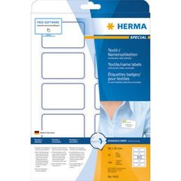 Namens- und Textiletiketten Herma, A4, 80 x 50 mm, selbstklebend, blauer Rand, 200 St&uuml;ck