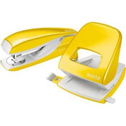 Leitz&reg; B&uuml;rolocher + Tischheftger&auml;t SET, gelb
