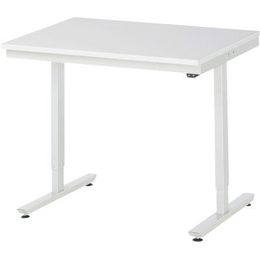 Rau Arbeitstisch Adlatus, elektrisch h&ouml;henverstellbar, 22 mm Spanplatte mit Melaminbelag, bis 150 kg, B 1000 x T 800 x H 720-1120 mm, lichtgRau