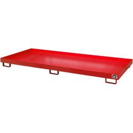 Bauer Regalwanne Typ RW/RW 3300-1, ohne Gitterrost, rot RAL3000