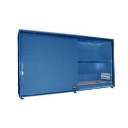 Isolierter Regalcontainer Bauer CEH 59-2 IBC, Stahl, Schiebetor, B 6440 x T 1550 x H 3510 mm, blau