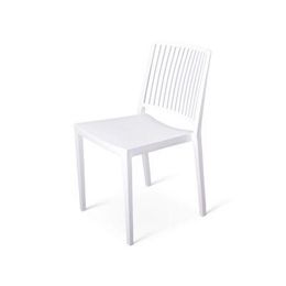 Stapelstuhl Baltimore, stapelbar bis 4 St&uuml;ck, UV- & wasserbest&auml;ndig, Sitzh&ouml;he 460 mm, L 560 x B 460 x H 820 mm, Polypropylen, wei&szlig;, 4 St&uuml;ck