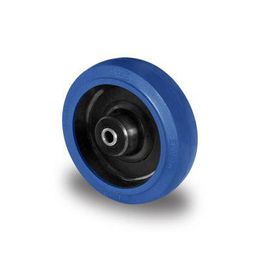 CASCOO Einbaurad R4F1, mit Rad-&oslash; 125 mm x B 38 mm, Polyamid-Felge, Elastik-Lauffl&auml;che, blau, Rollenlager, bis 200 kg