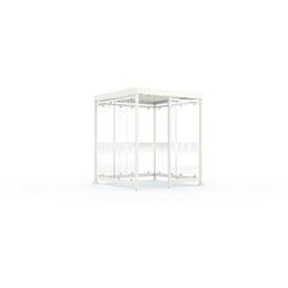 &Uuml;berdachungssystem WSM K&ouml;ln K2 b/c, B 2165 x T 2165 x H 2510 mm, Bausatz, verkehrswei&szlig; RAL 9016