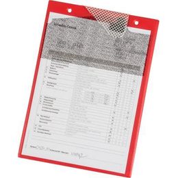 EICHNER Auftragstasche Secure, f&uuml;r DIN A4 Dokumente, 10 St&uuml;ck, inkl. Schl&uuml;sselfach, B 230 x T 5 x H 330 mm, rot