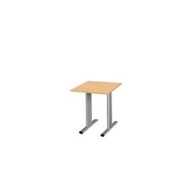 Sch&auml;fer Shop Sch&auml;fer Shop Select Besprechungstisch Planova Basic, Quadrat, T-Fu&szlig;, B 800 x T 800 x H 717 mm, Buche/wei&szlig;aluminium RAL 9006